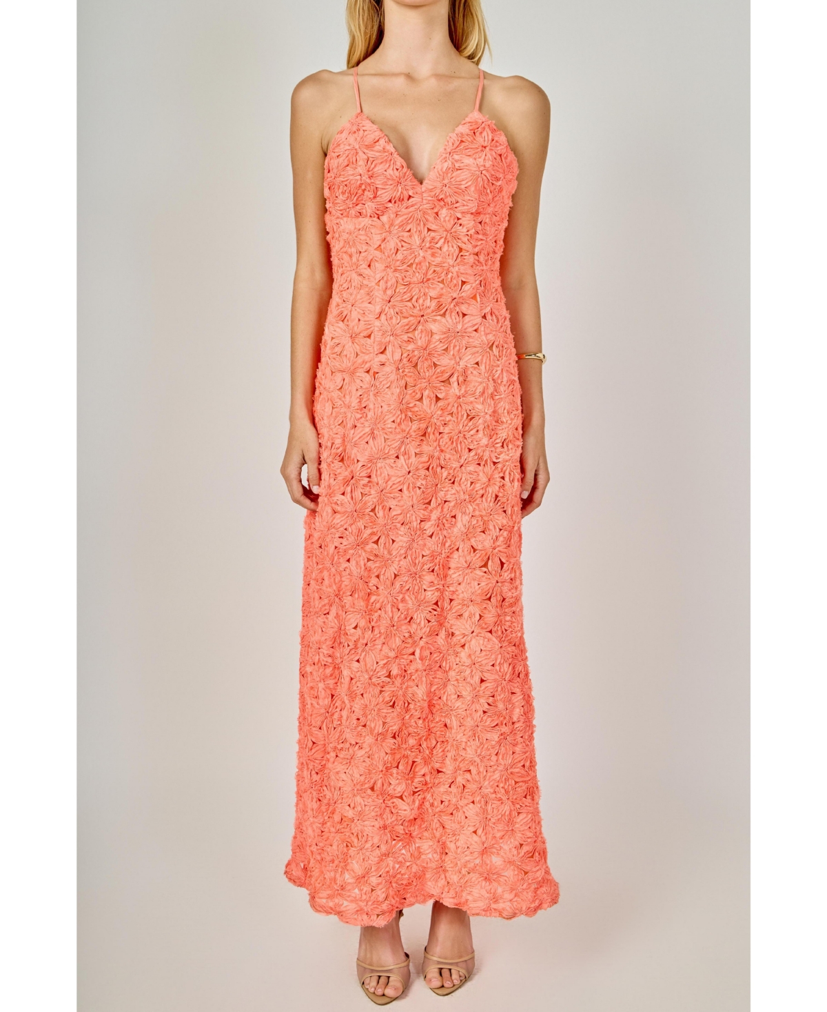 Click here for endless rose Womens lace spaghetti strap Maxi Dres... prices