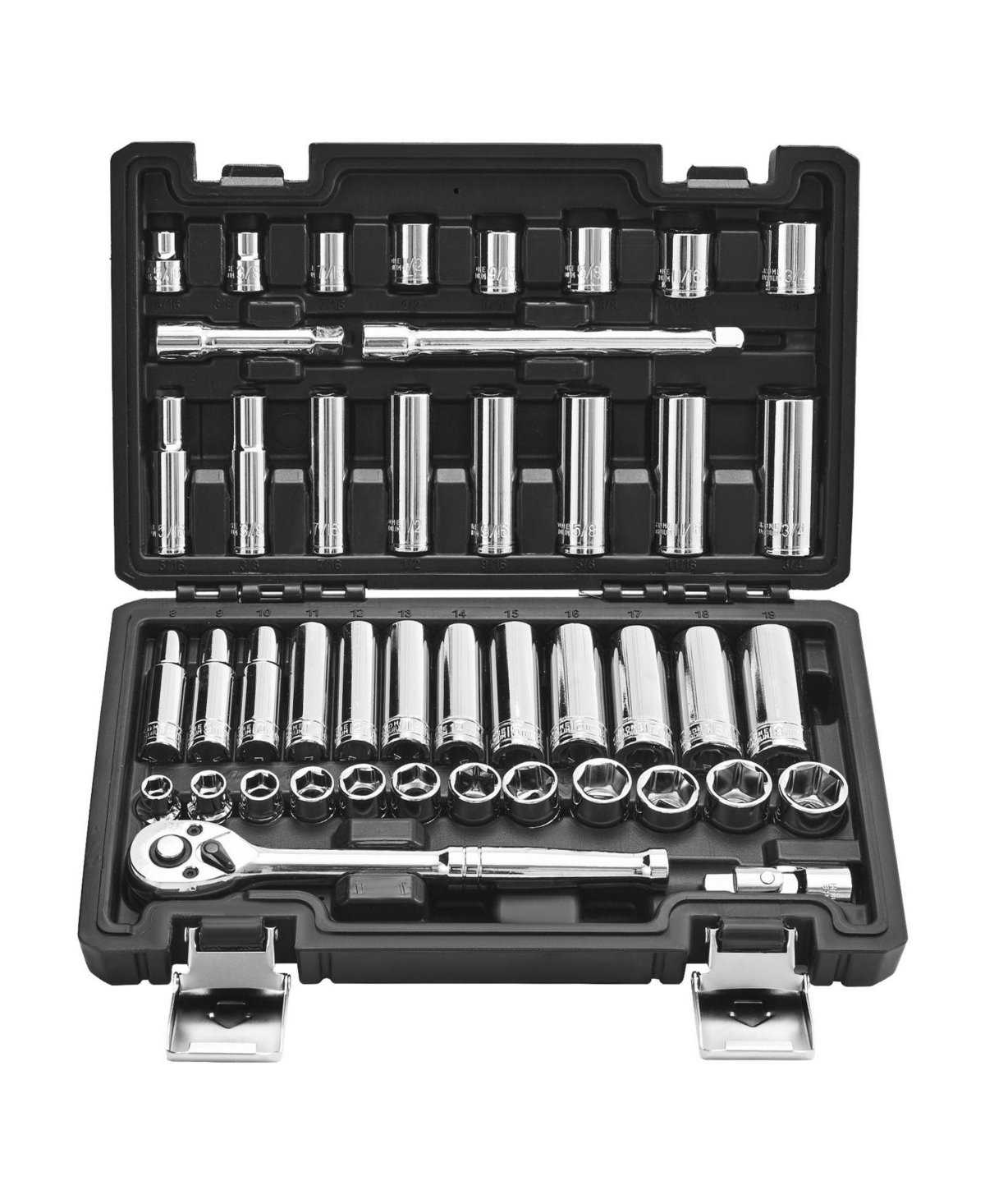 Click here for Mecale 44-Piece Drive Socket & Ratchet Set  Sae &... prices