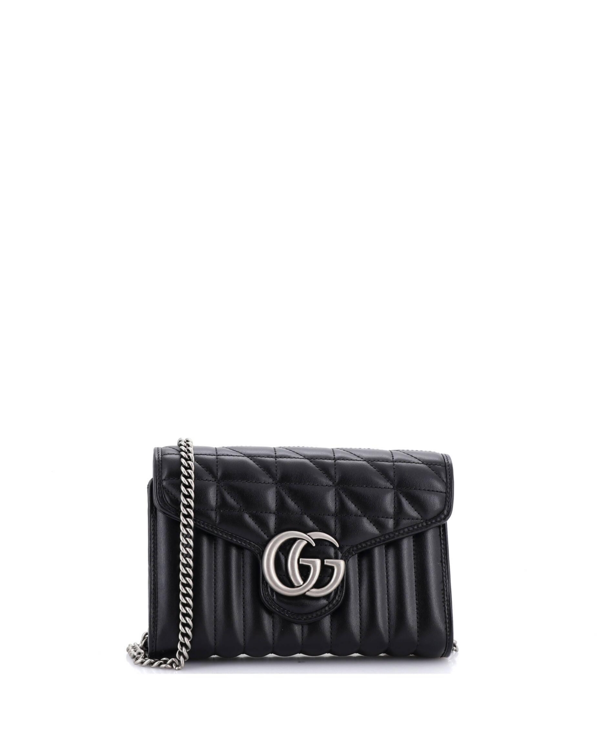 Click here for Pre-Owned Gucci Mini Gg Marmont Chain Wallet Mixed... prices