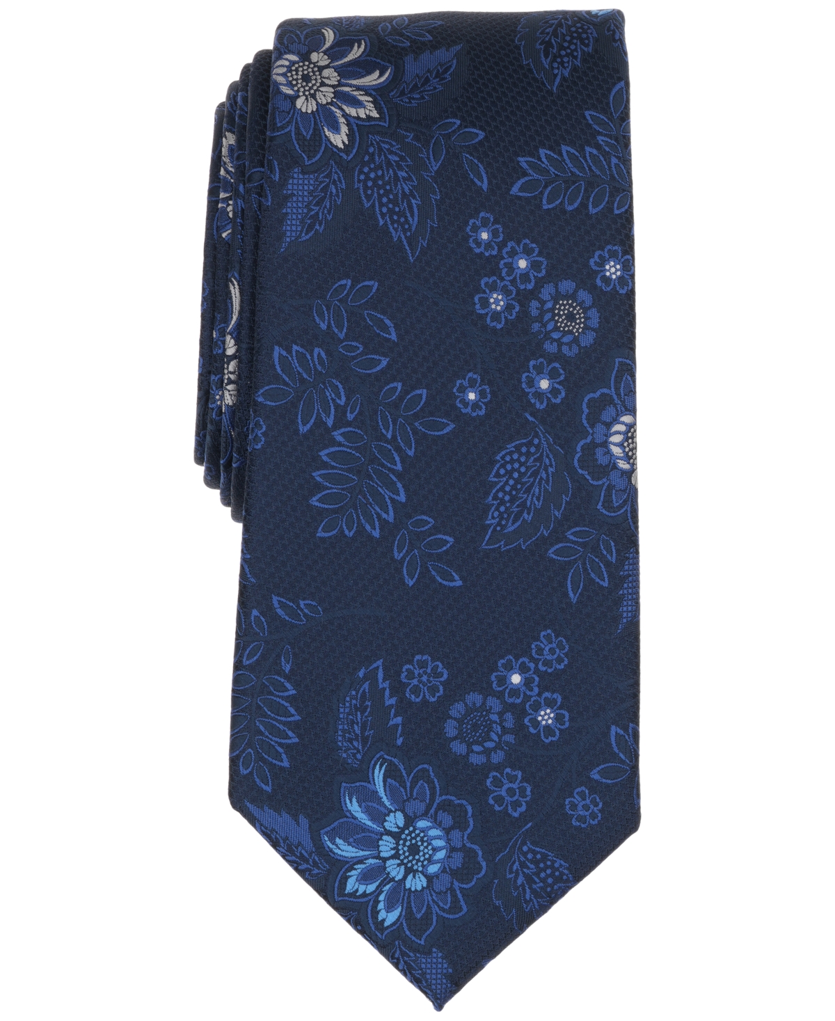 Click here for Perry Ellis Mens Basham Floral Tie - Navy prices