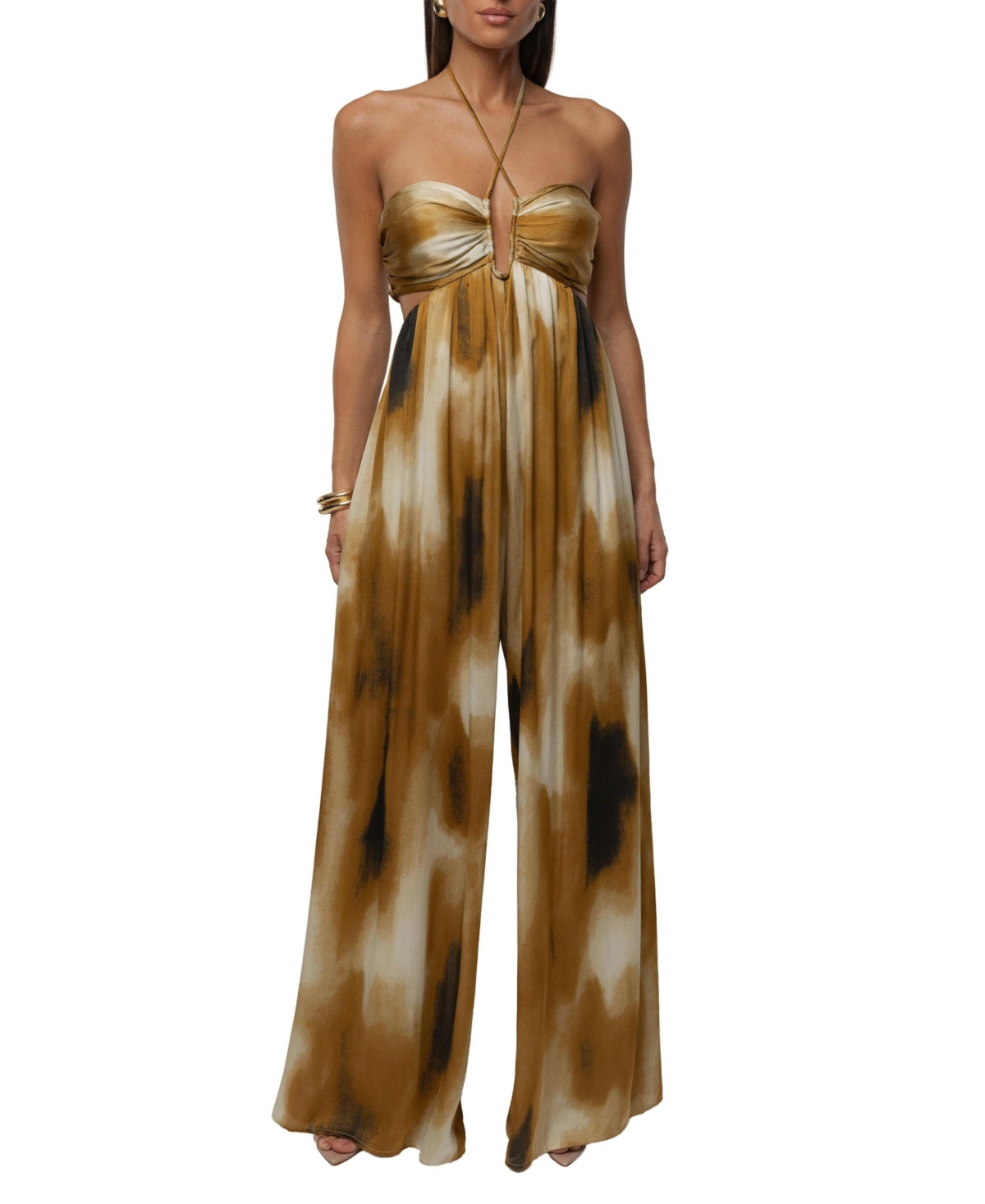 Click here for Jluxlabel Womens Safari Sunset Jumpsuit - Gold prices