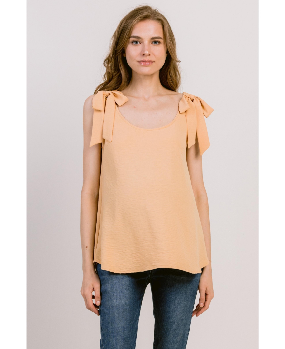 Click here for Hello Miz Maternity Adjustable Tie-Shoulder Tank T... prices