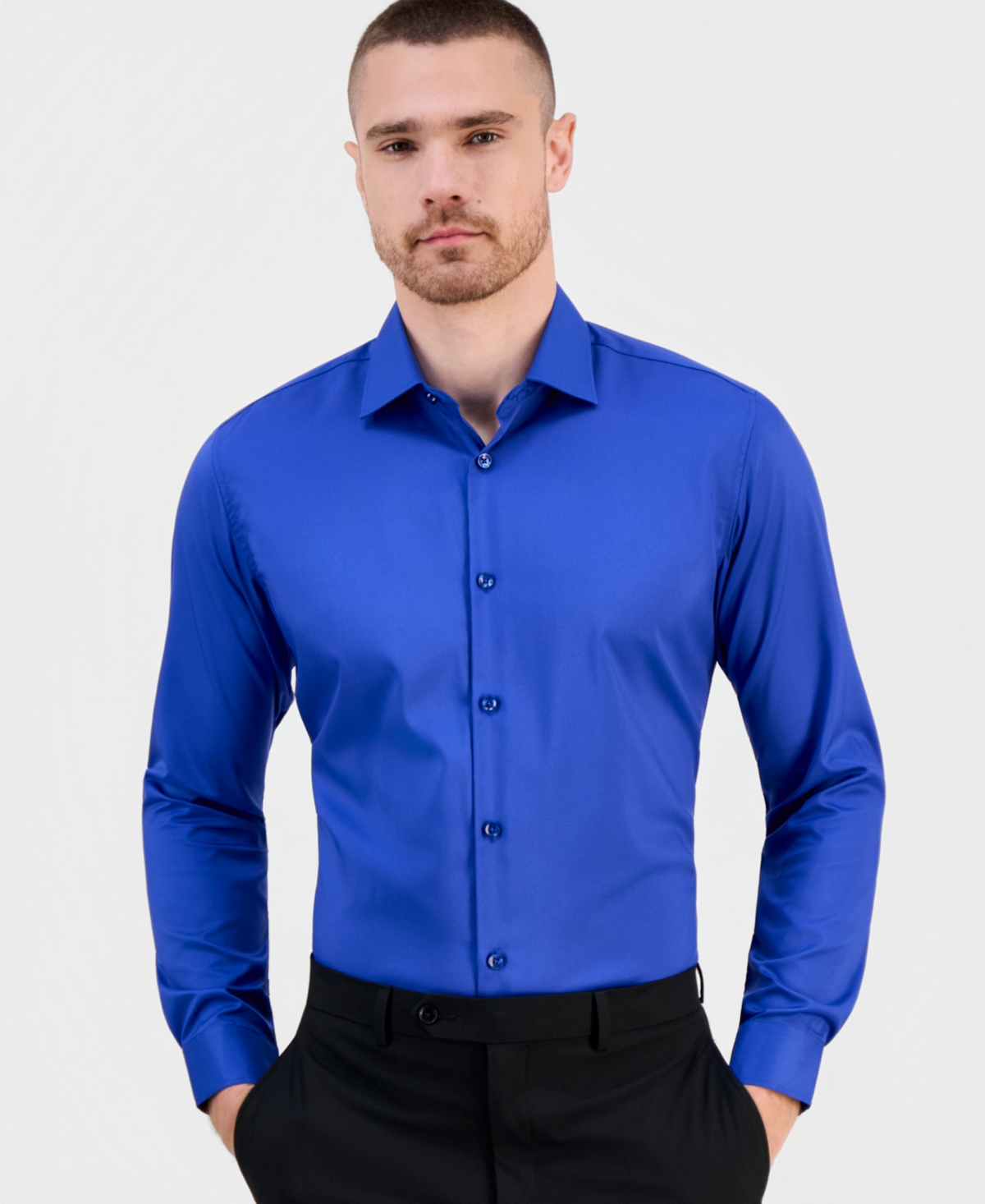 Click here for Suslo Couture Mens Slim-Fit Solid Four-Way Stretch... prices