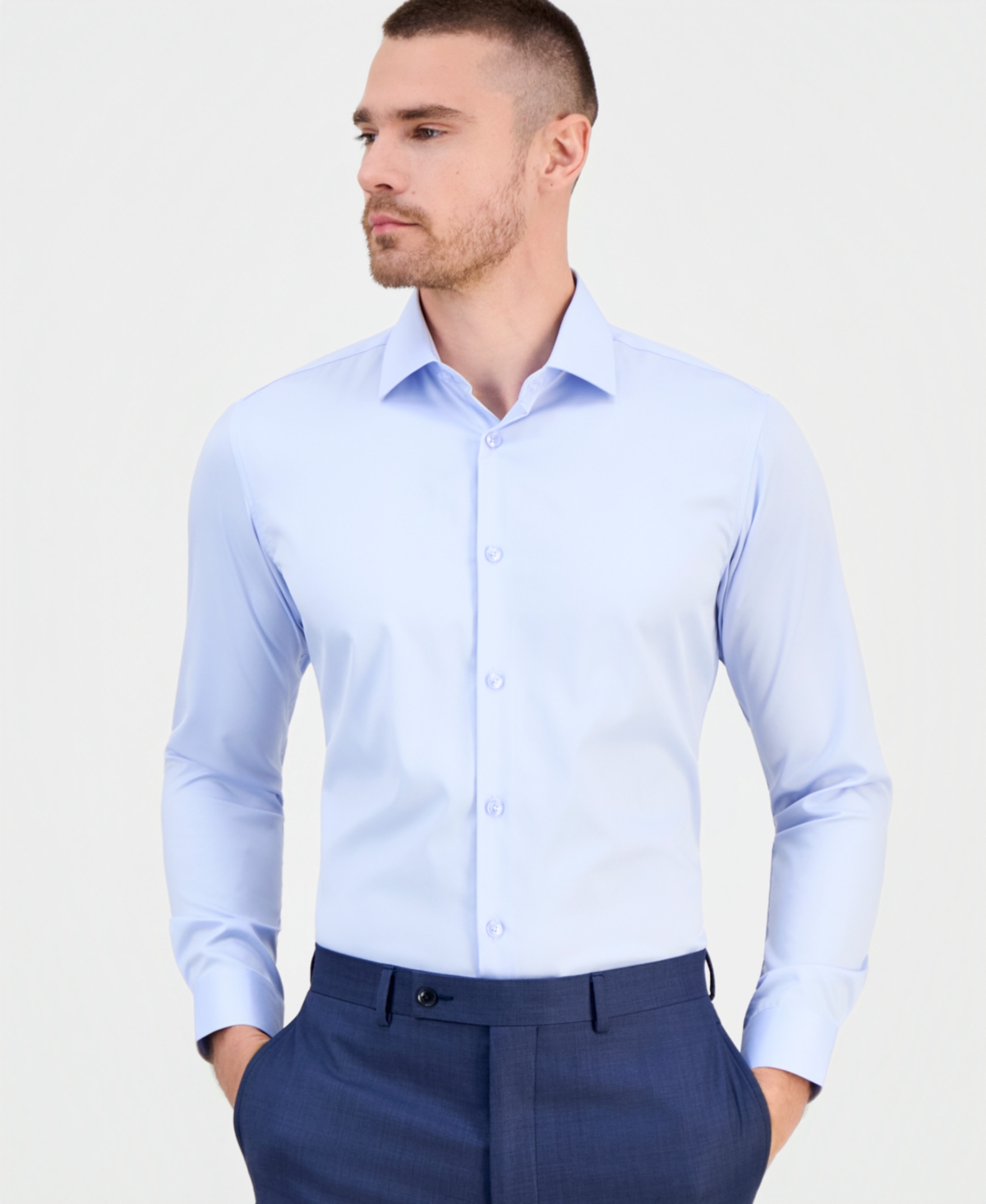Click here for Suslo Couture Mens Slim-Fit Solid Four-Way Stretch... prices