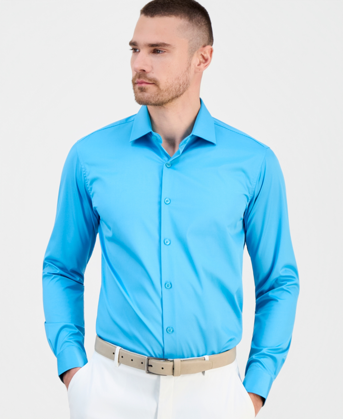 Click here for Suslo Couture Mens Slim-Fit Solid Four-Way Stretch... prices