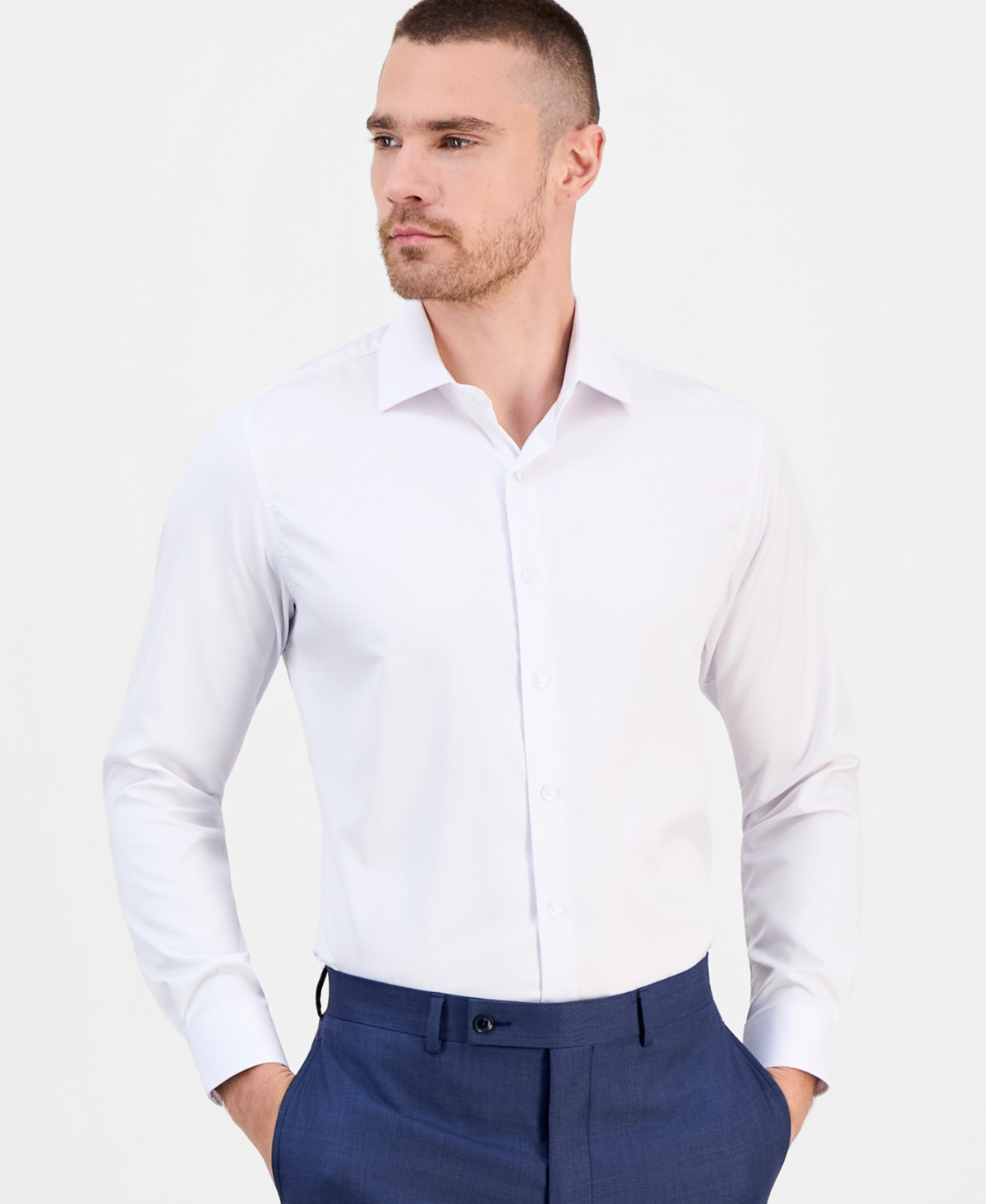 Click here for Suslo Couture Mens Slim-Fit Solid Four-Way Stretch... prices