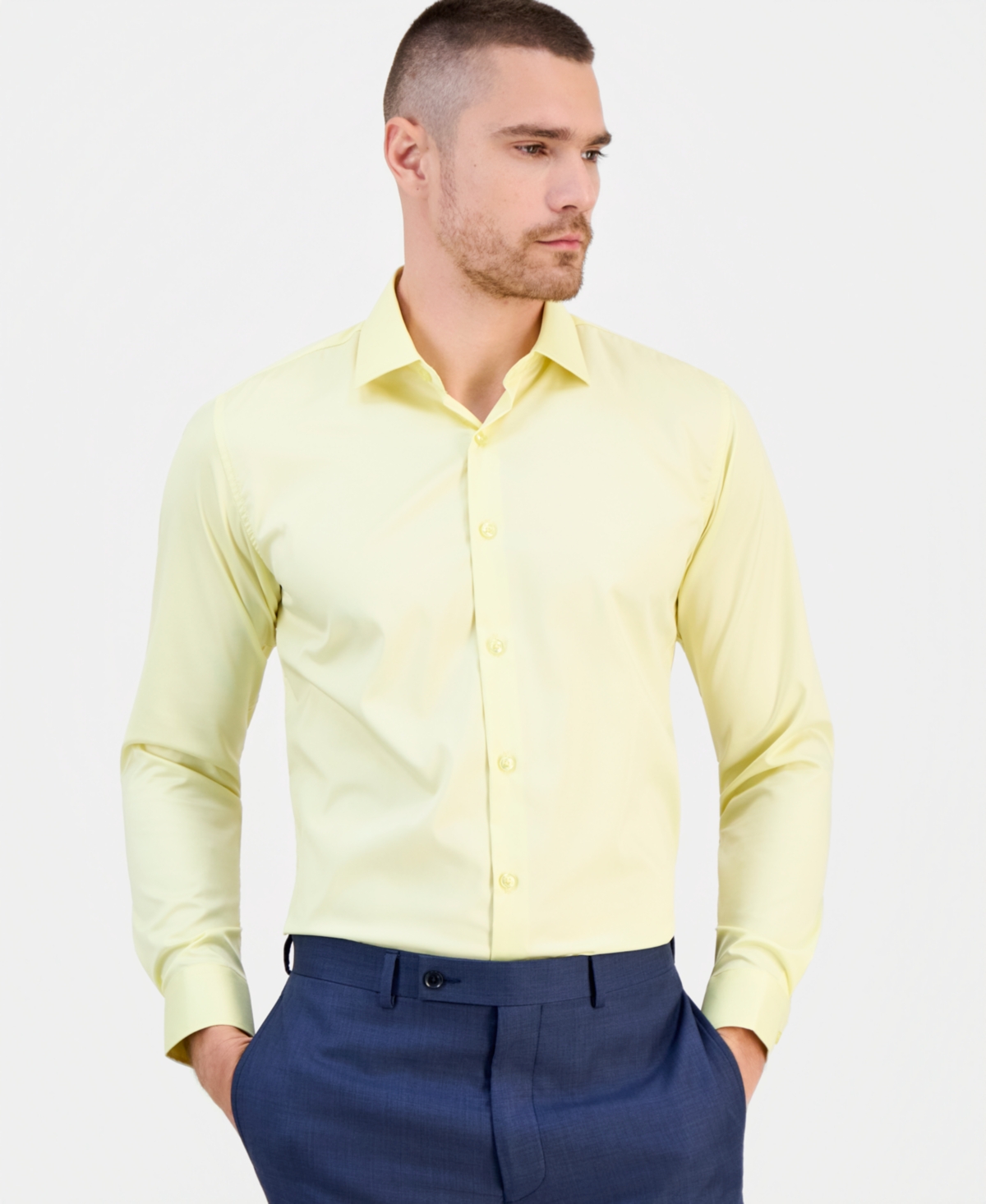 Click here for Suslo Couture Mens Slim-Fit Solid Four-Way Stretch... prices