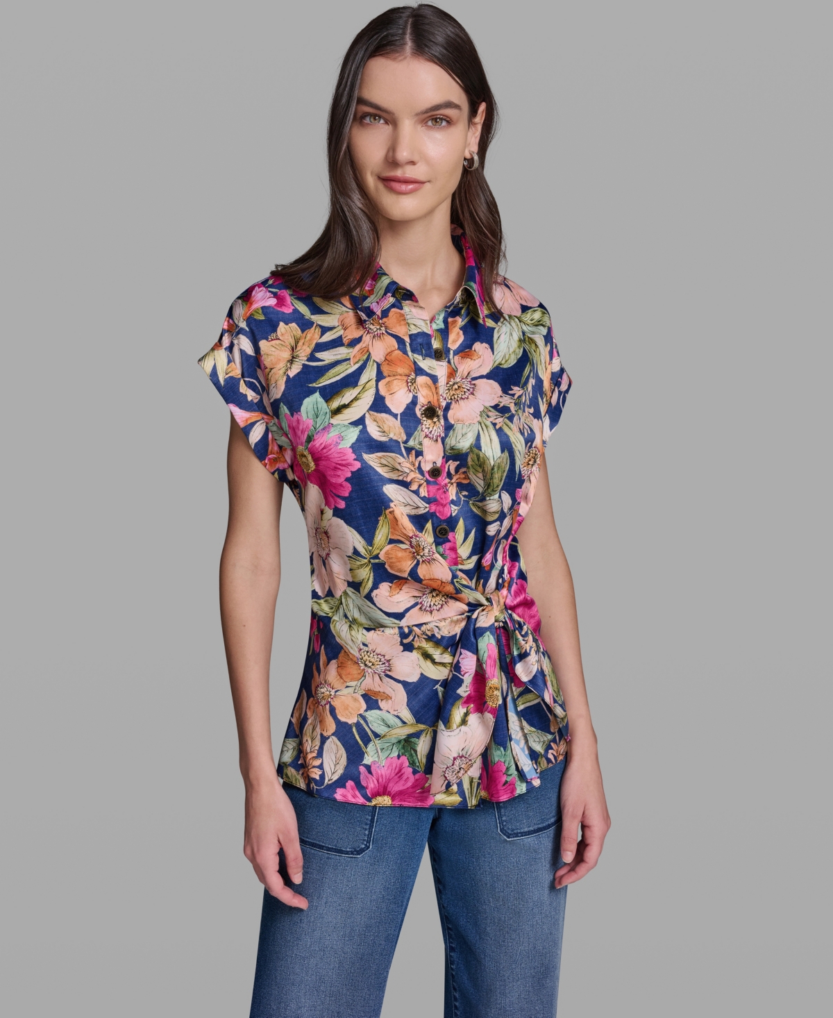 Click here for Karl Lagerfeld Paris Womens Short-Sleeve Side-Tie... prices
