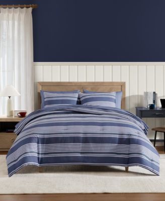 Click here for Tommy Hilfiger Lido Stripe Washed Microfiber Comfo... prices