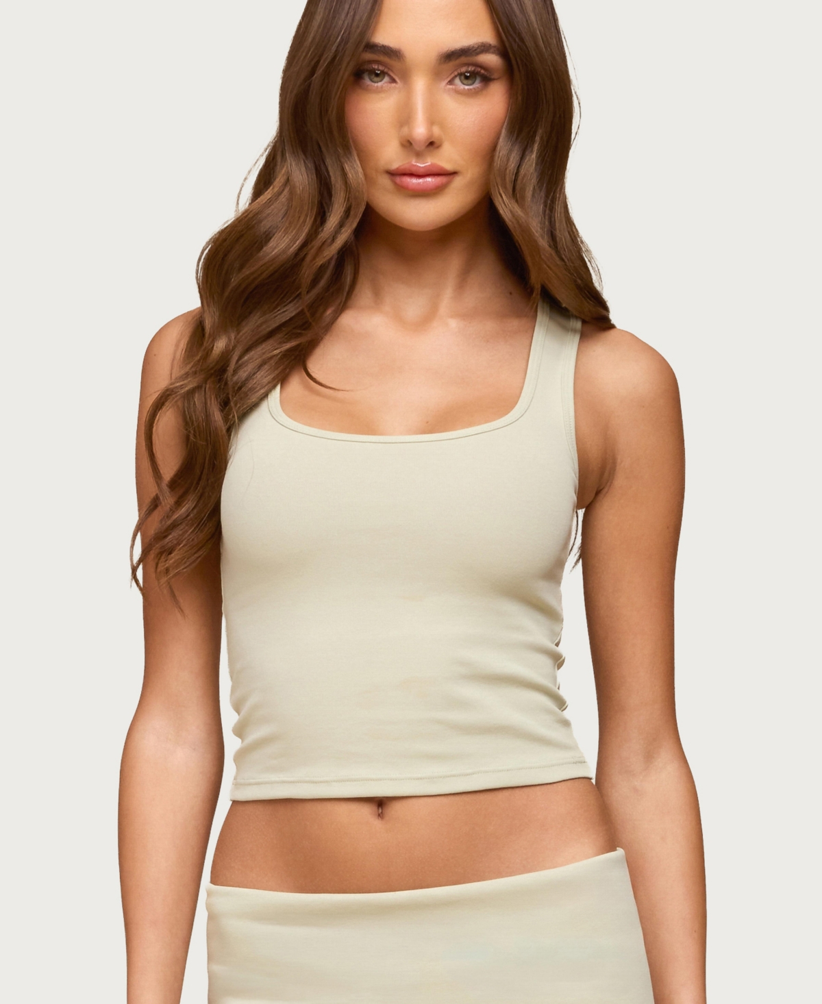 Click here for Edikted Womens Linda Ribbed Scoop Neck Tank Top -... prices