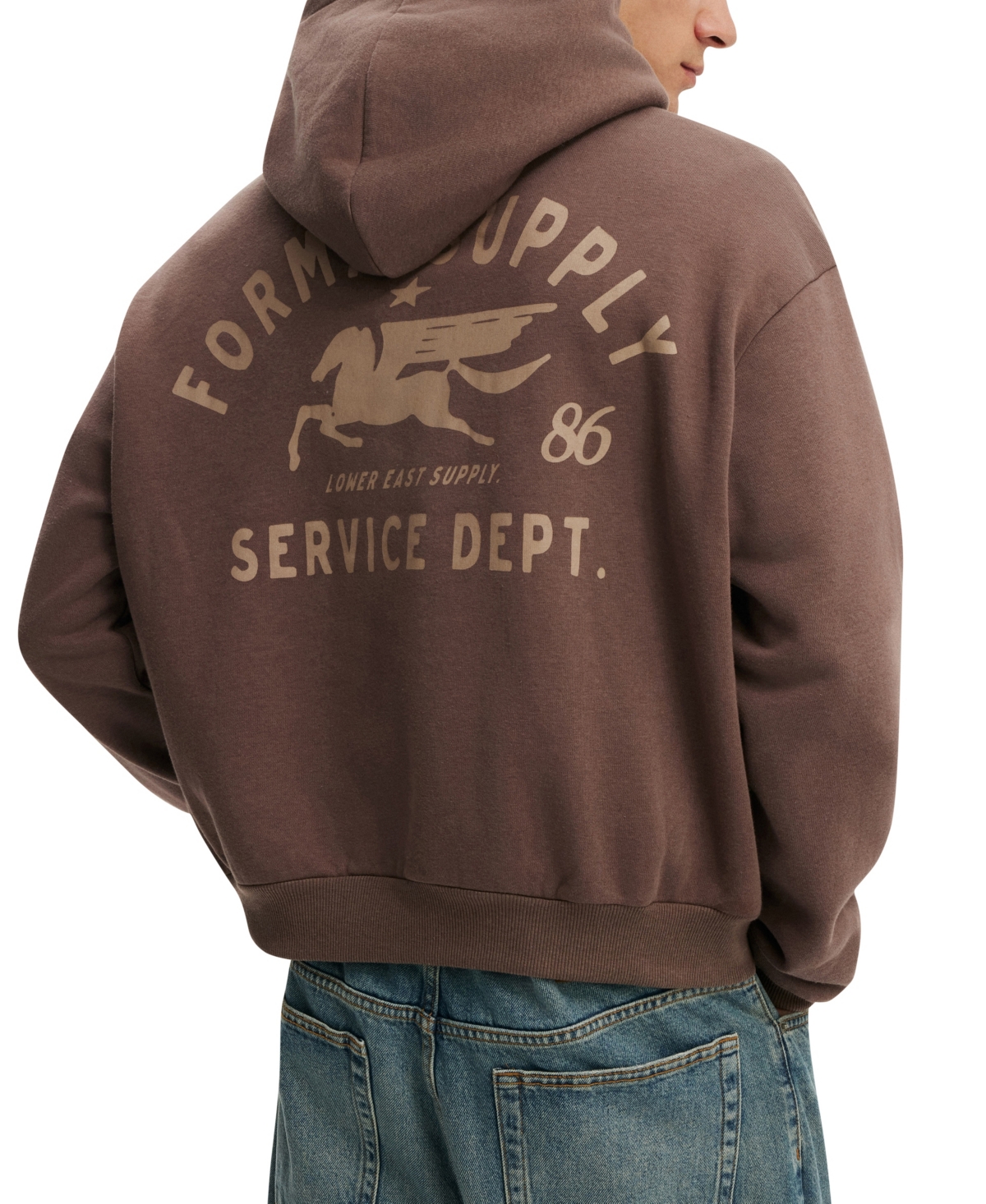 Click here for Cotton On Mens Cropped Modern-Fit Graphic Hoodie -... prices