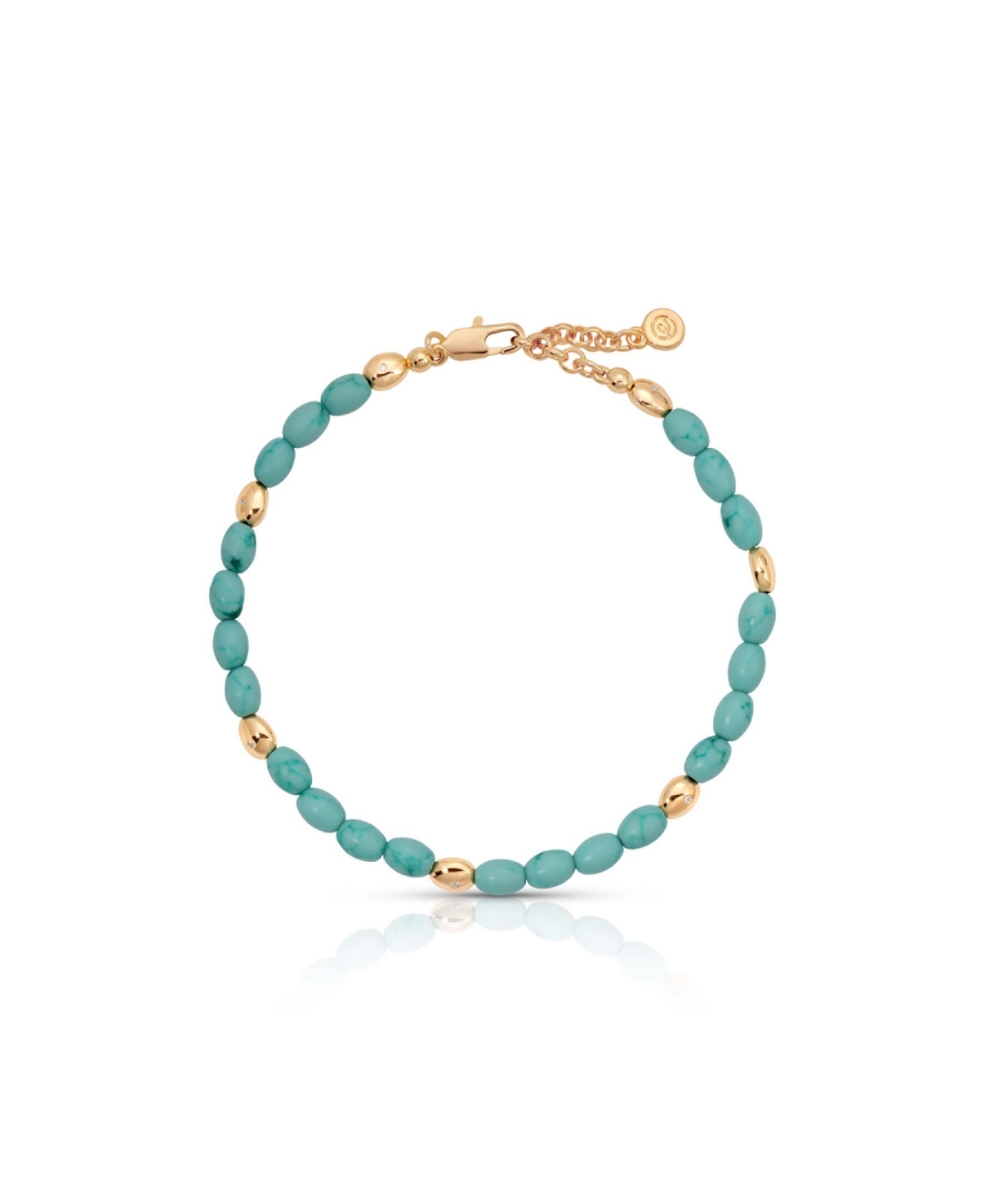 Click here for Ettika Turquoise Polished Pebble Anklet - Turquois... prices