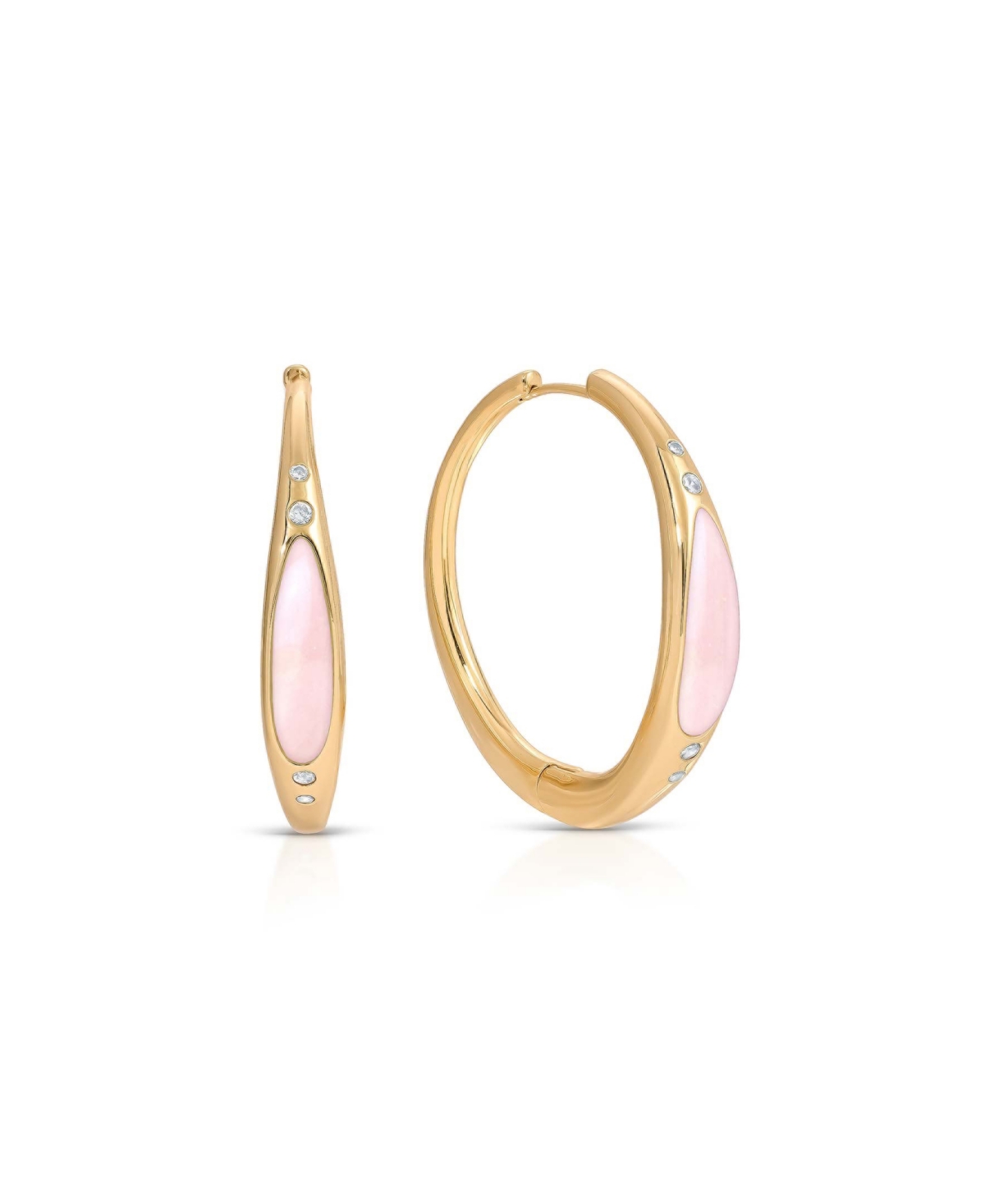 Click here for Ettika 18k Gold-Tone Gemstone Abyss Hoop Earrings... prices
