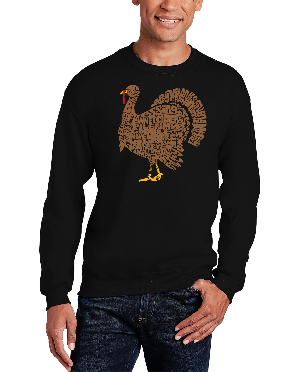 Click here for La Pop Art Mens Gravy Word Art Crewneck Sweatshirt... prices