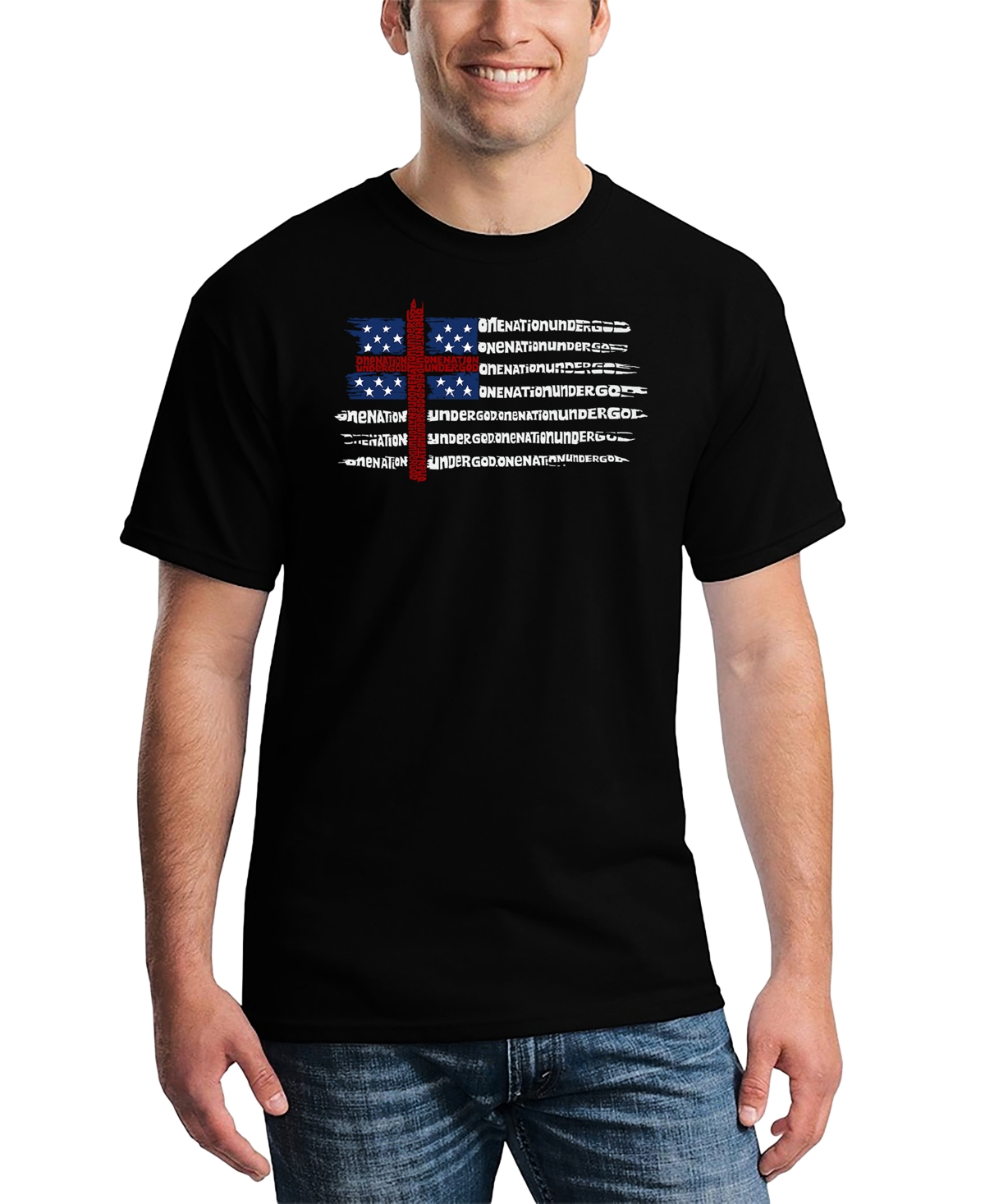 Click here for La Pop Art Mens One Nation Under God American Flag... prices