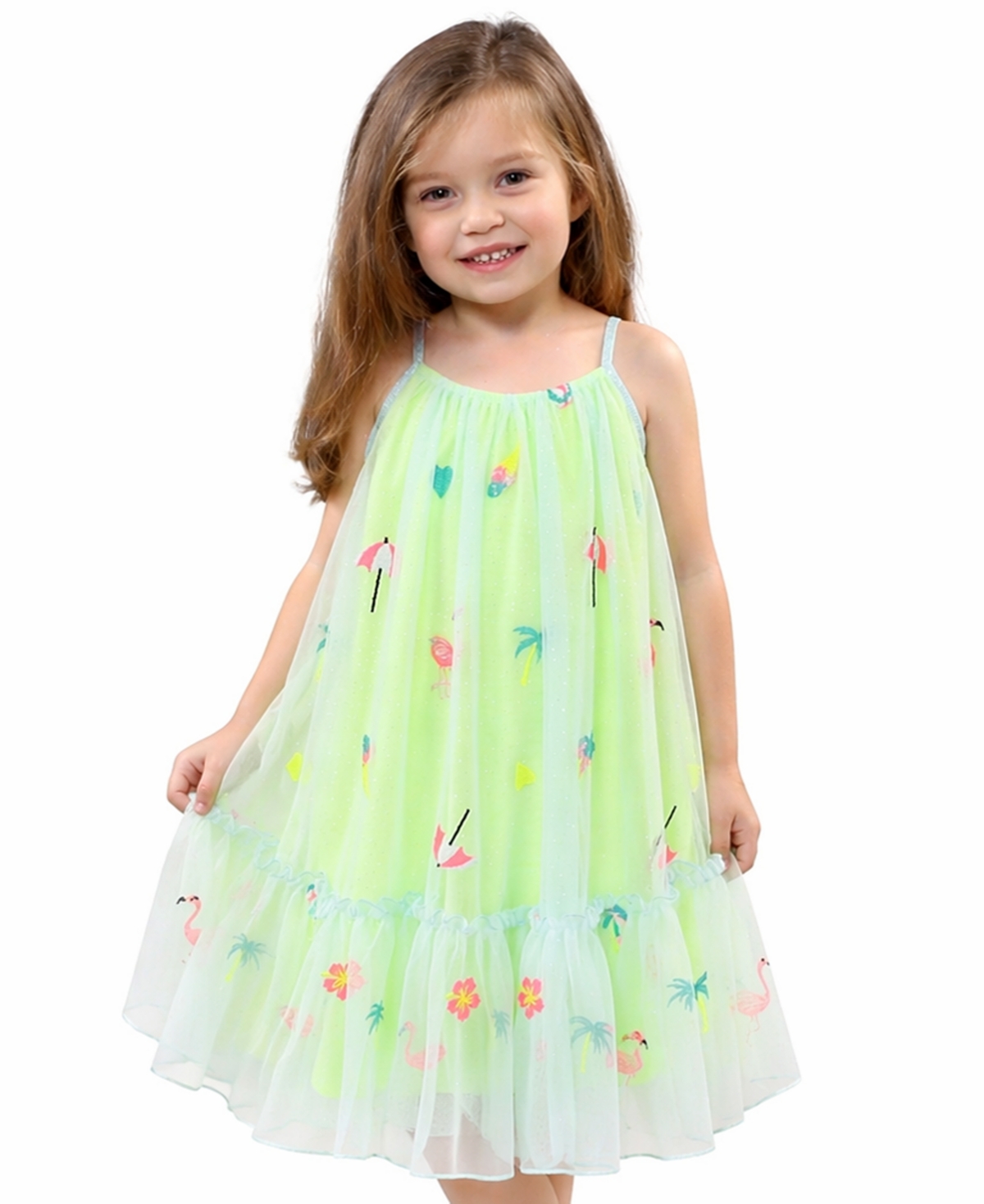 Click here for Pink & Violet Girls 2T-6X Sleeveless Dress - Yello... prices