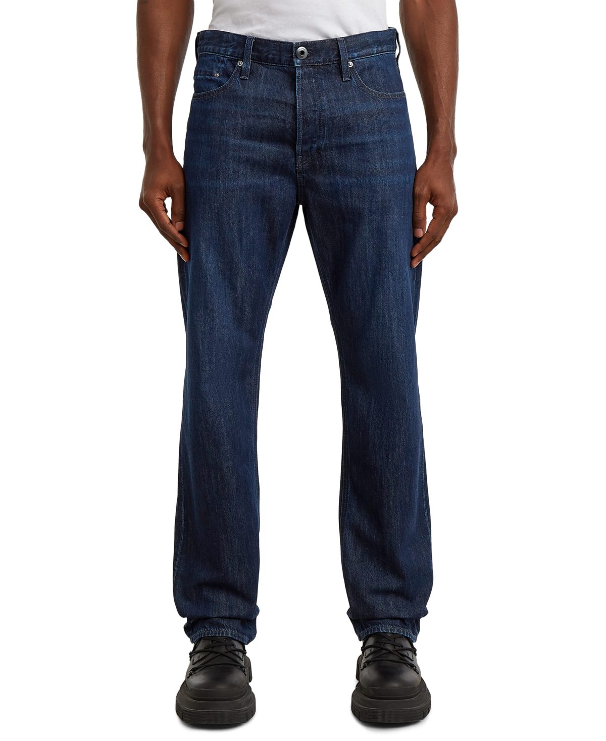 Click here for G-Star Raw Mens Straight-Leg Jeans - Worn In Midni... prices