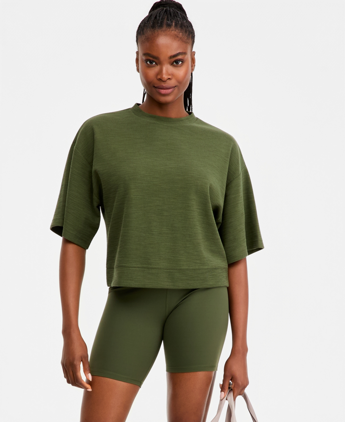 Click here for Id Ideology Womens Rub Slub Short-Sleeve Top  Macy... prices