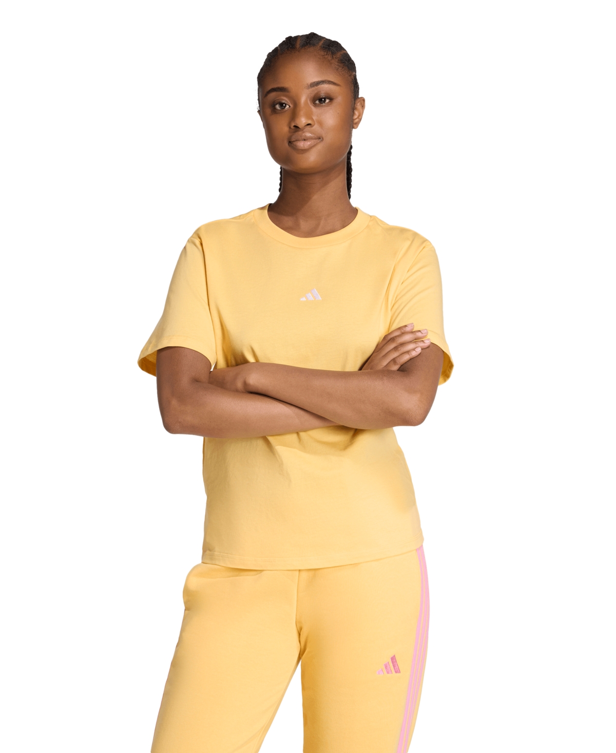 Click here for adidas Womens Short-Sleeve Cotton Crewneck Logo T-... prices