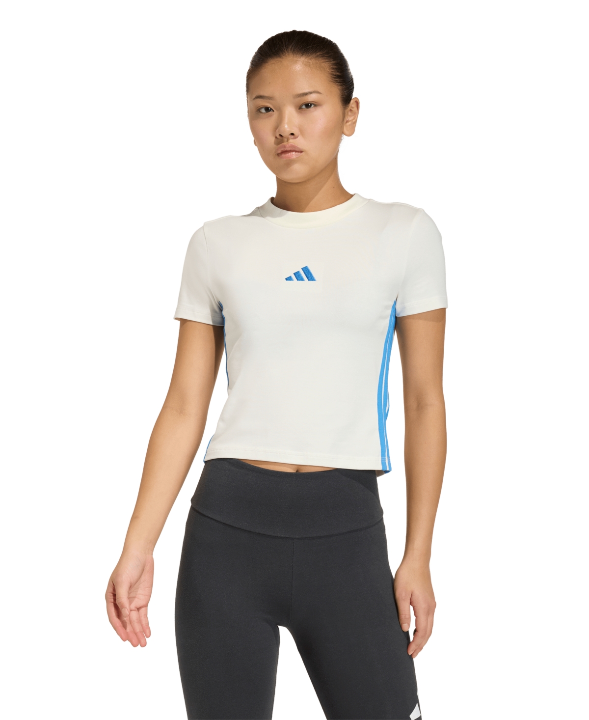 Click here for adidas Womens Essentials Slim-Fit Short-Sleeve Bab... prices