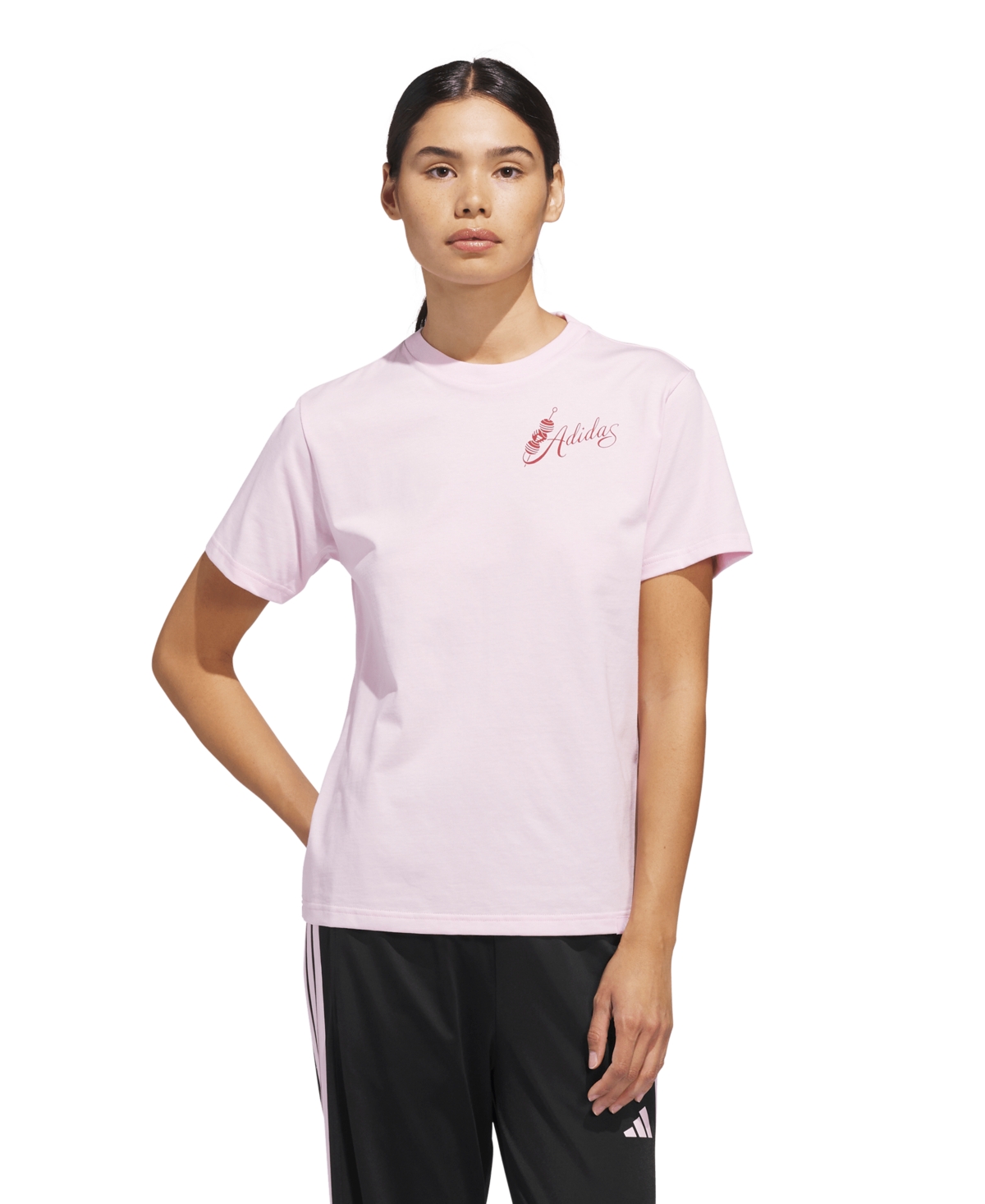 Click here for adidas Womens Crewneck Cotton T-Shirt - Brght Pink prices
