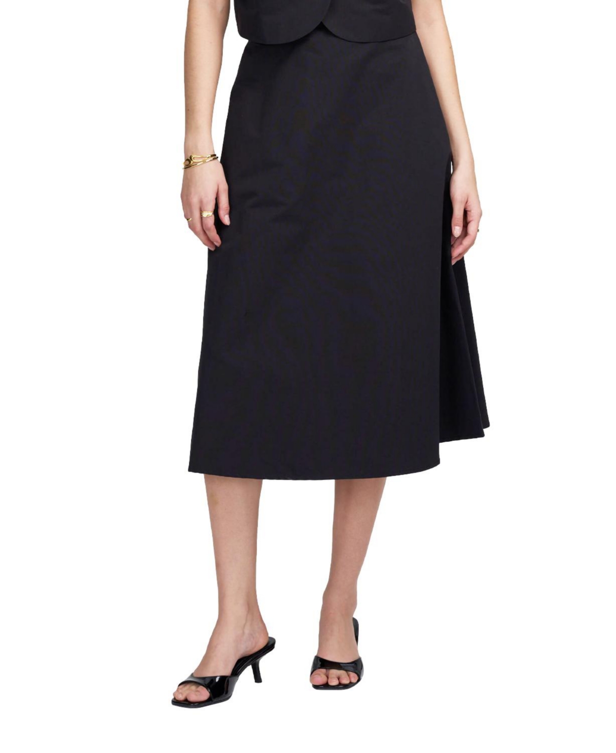 Click here for Elle Collection Womens Midi Skirt - Black prices
