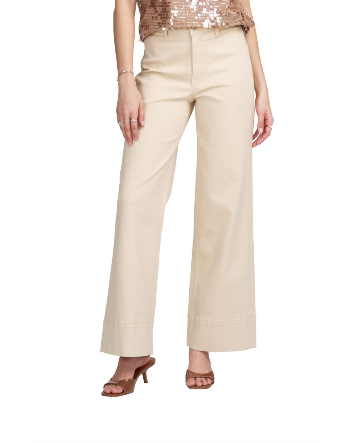 Click here for Elle Collection Womens Cropped Wide Leg Jean - San... prices