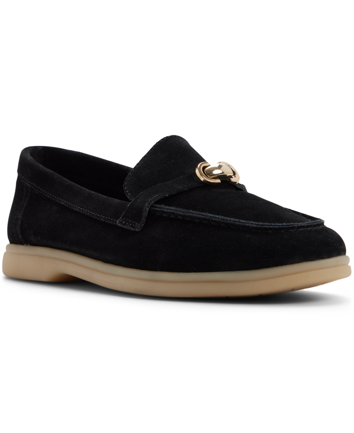 Click here for Aldo Womens Crerasso Round Toe Loafers - Black Sue... prices
