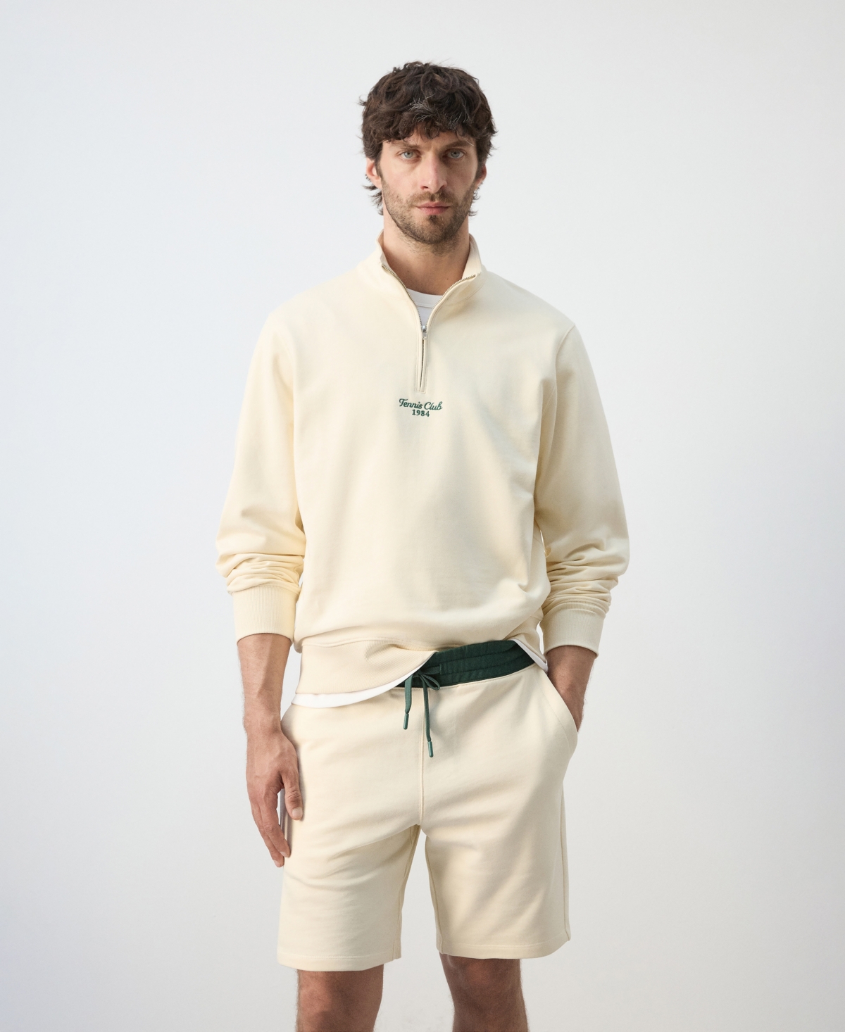 Click here for Mango Mens Zip-Up Collar Embroidered Cotton Sweats... prices