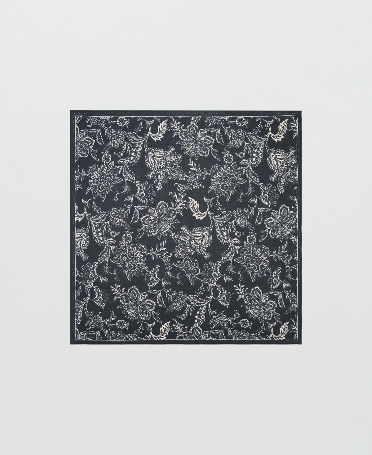 Click here for Mango Mens Printed Scarf - Black prices