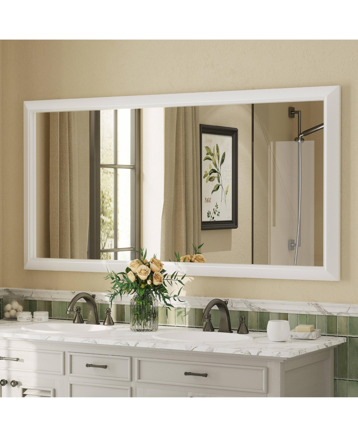 Click here for Apmir 60 x 30 Inch Thick Metal Framed Wall Mirrors... prices