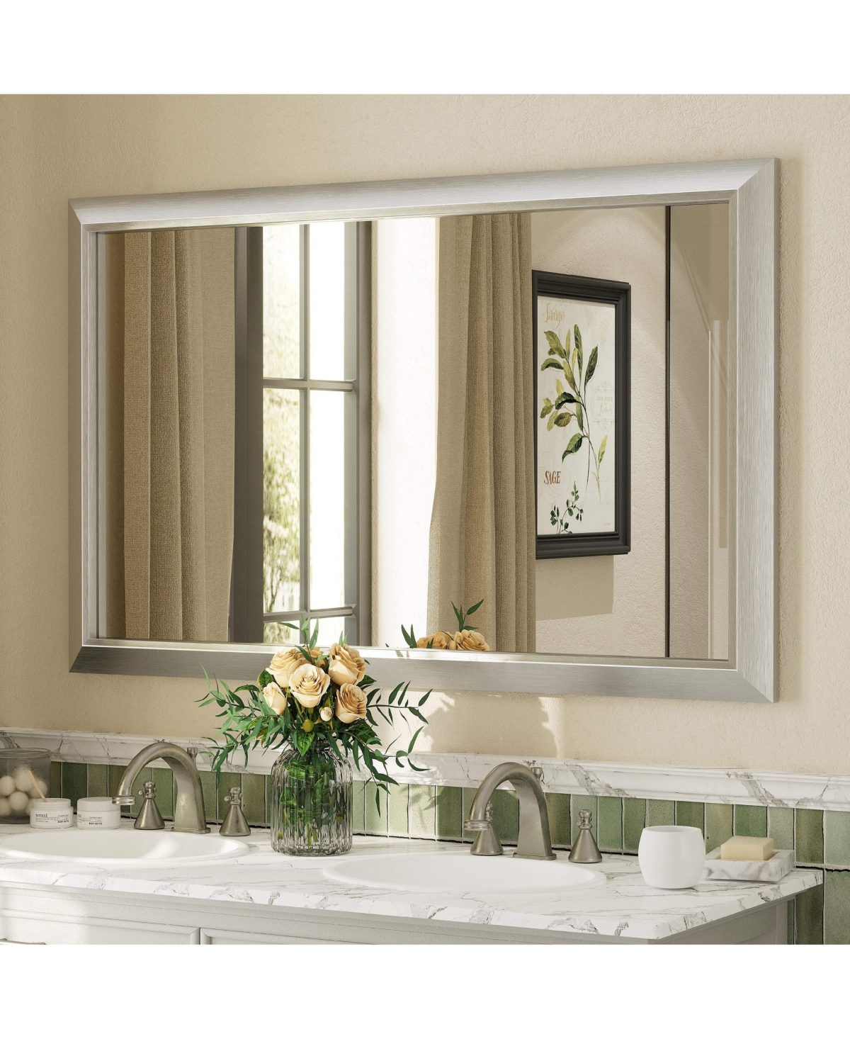 Click here for Apmir 48 x 30 Inch Thick Metal Framed Wall Mirrors... prices