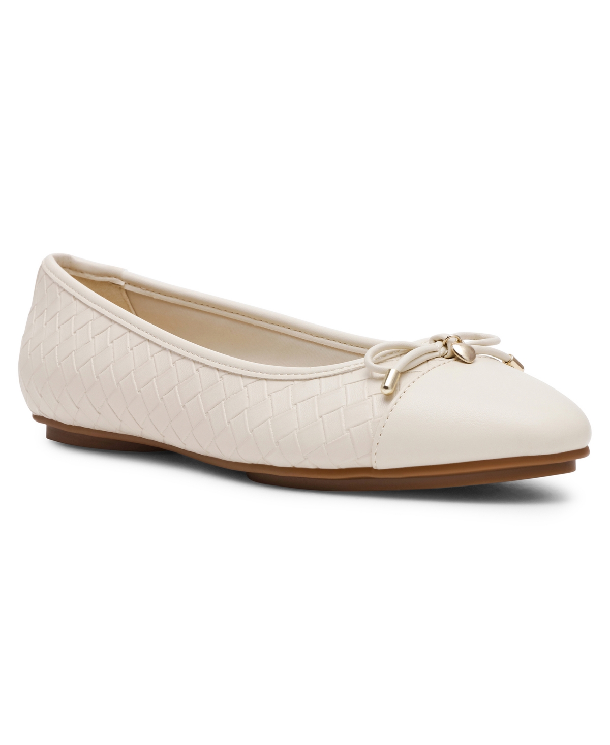 Click here for Anne Klein Womens Luci Cap Toe Ballet Flats - Bone prices