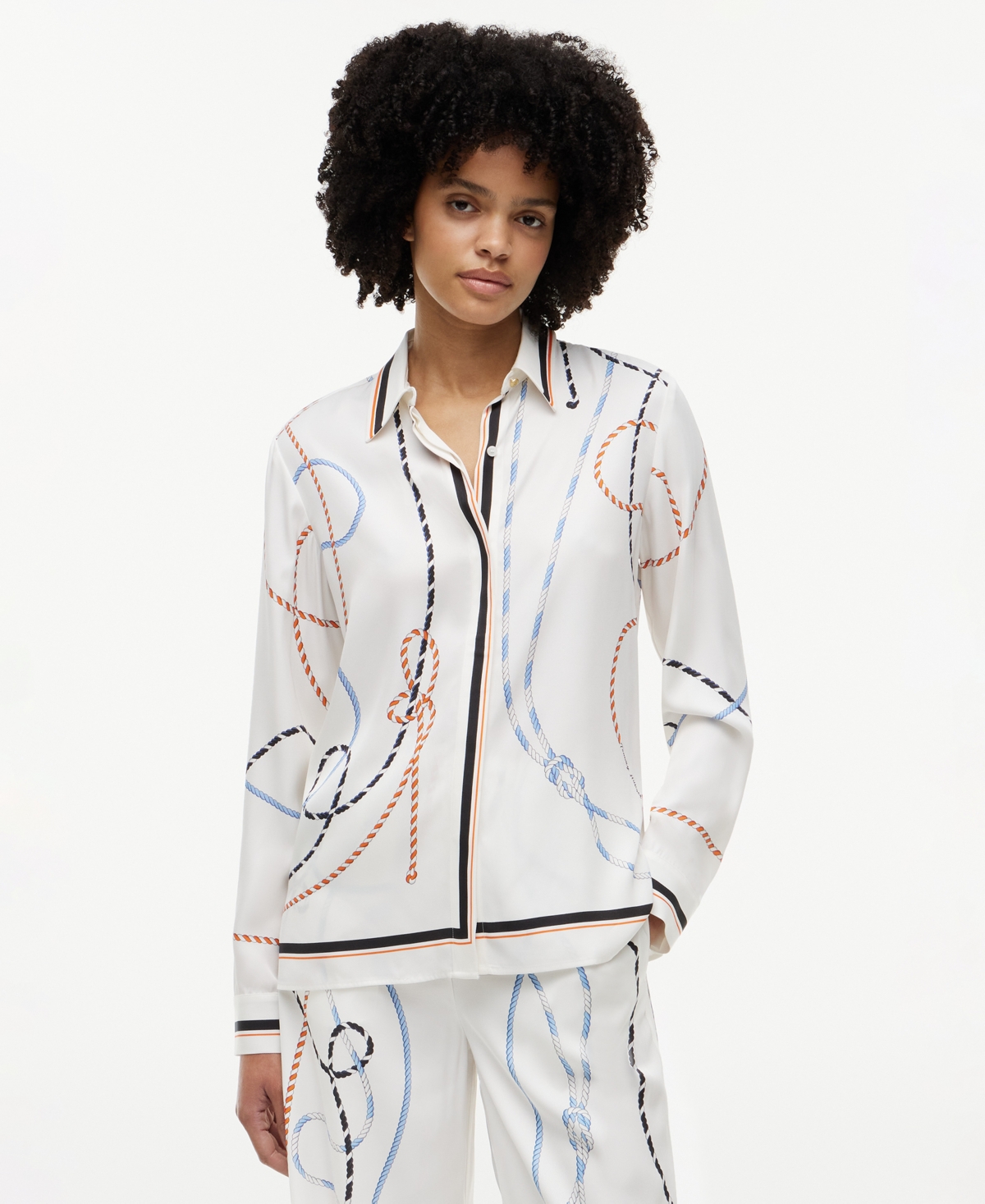 Click here for Tommy Hilfiger Womens Printed Collared Button-Fron... prices