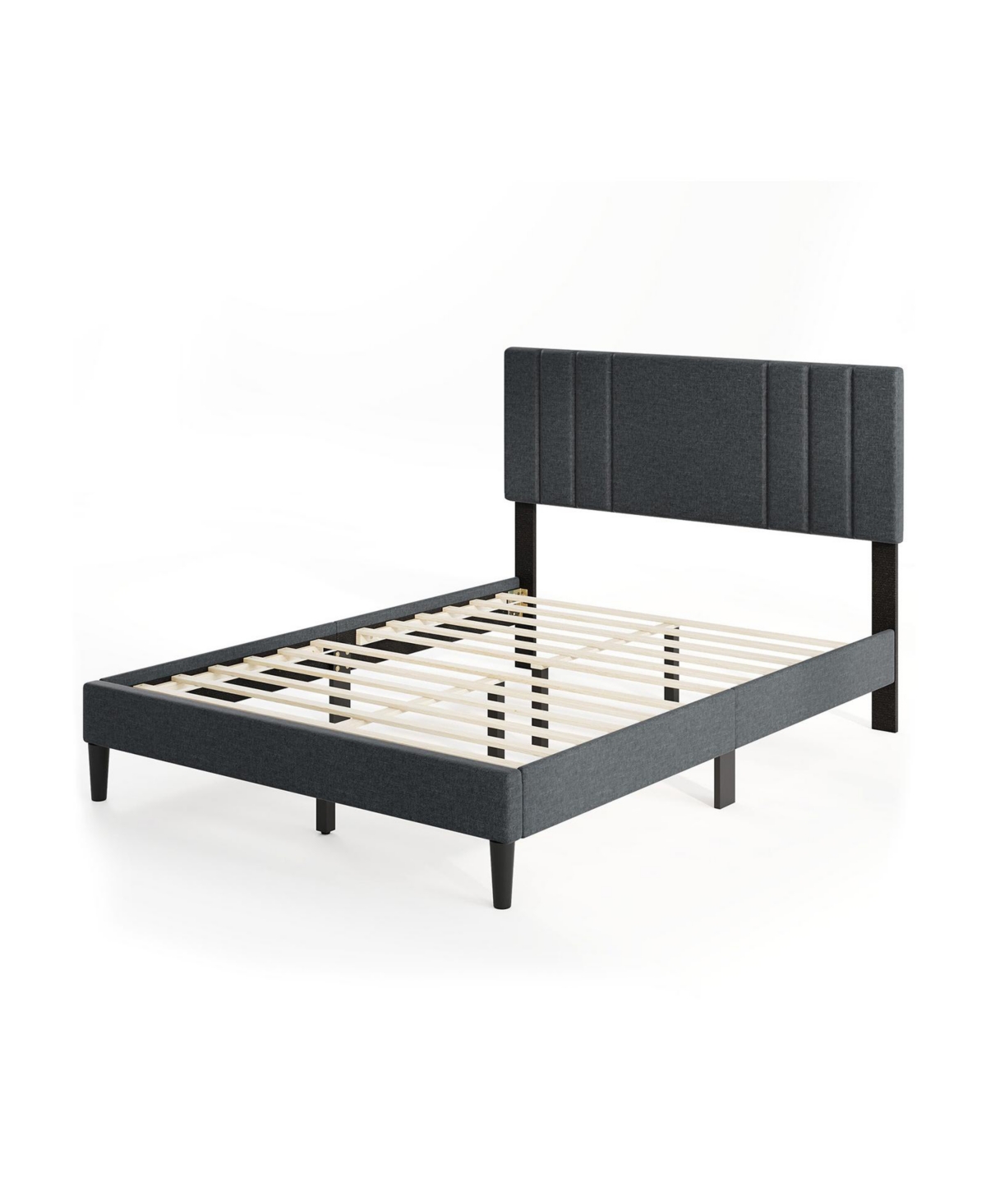Click here for Slickblue Wooden Slat Bed Frame with Vertical Tuft... prices