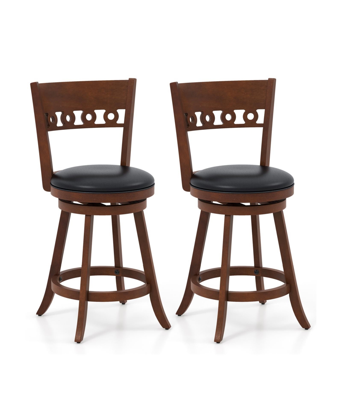 Click here for Slickblue Modern Swivel Bar Stools 2 Pack with Rub... prices