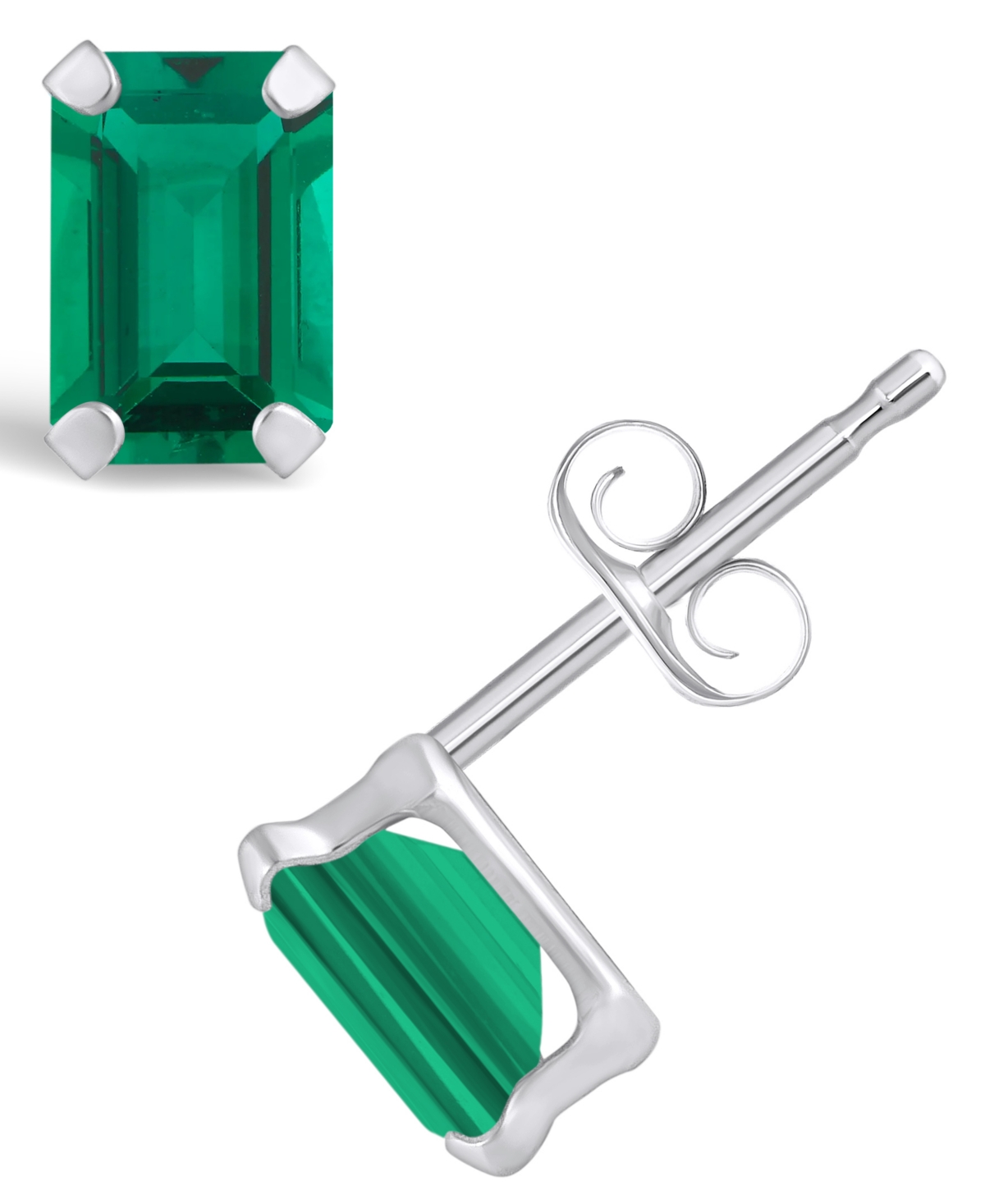 Click here for Macys Gemstone Stud Earrings in 10k White Gold - E... prices