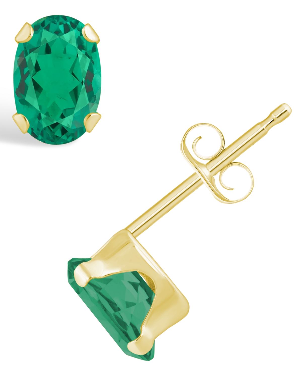 Click here for Macys Gemstone Stud Earrings in 10k Yellow Gold -... prices
