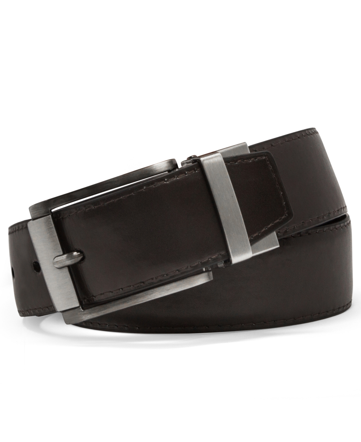 Click here for Steve Madden Mens Perforated Dress Belt - Black/Br... prices