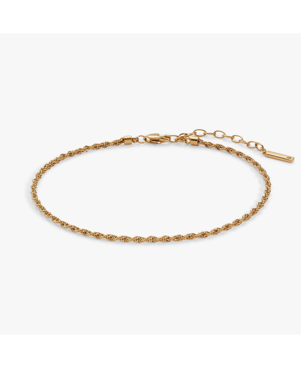 Click here for Alex and Ani Mini Rope Chain Anklet - Gold prices