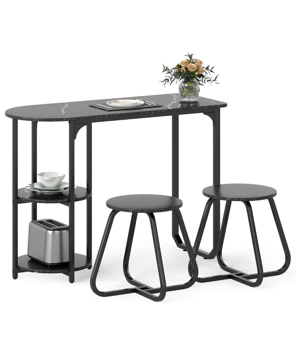 Click here for Slickblue Small Space 3 Piece Dining Table Set Ind... prices
