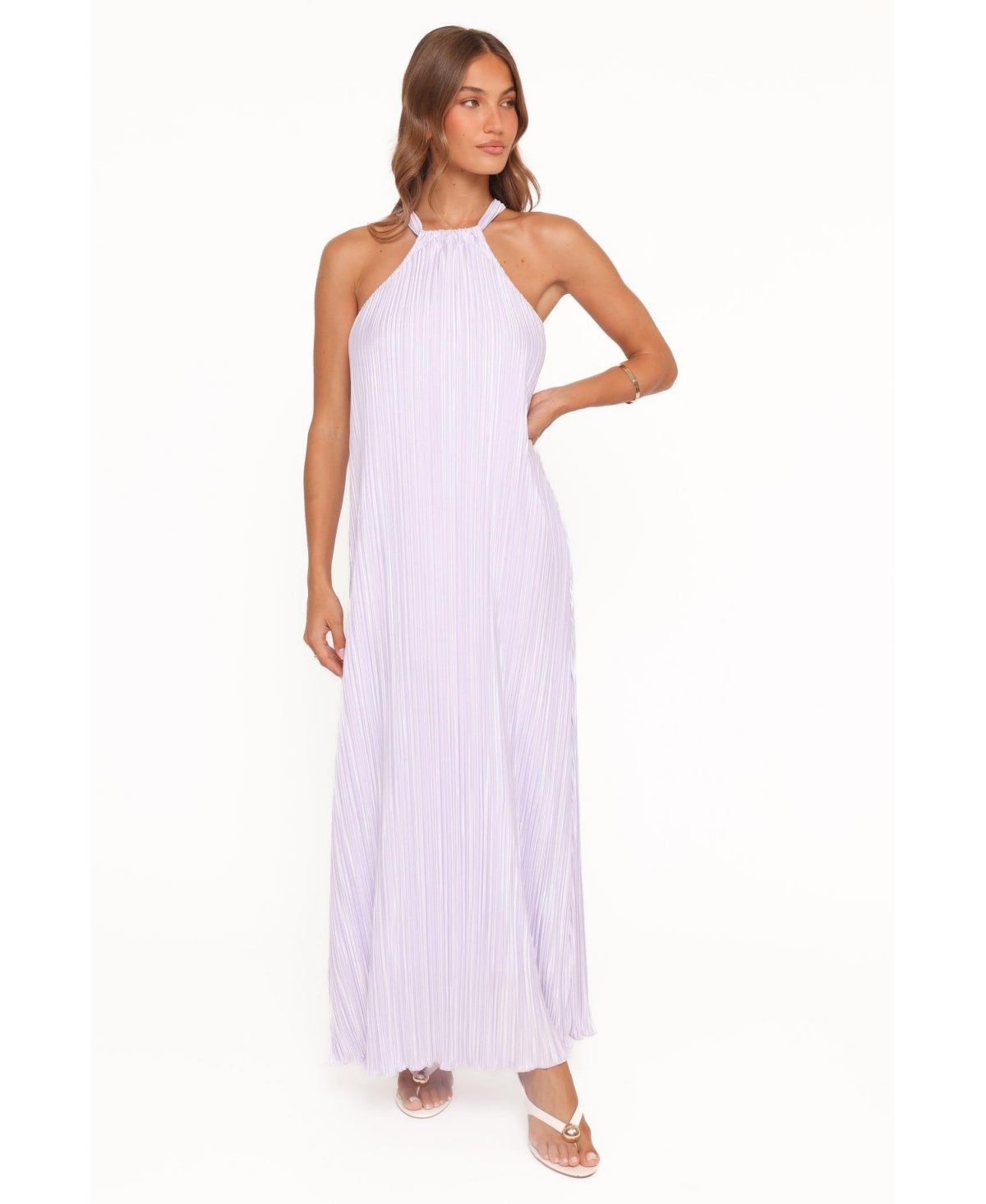 Click here for Petal and Pup Womens Melody Plisse Halter Maxi Dre... prices