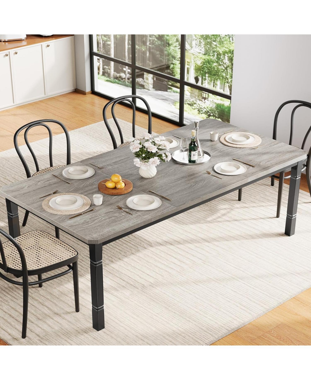 Click here for gaomon Industrial Dining Table  Long Kitchen Table... prices