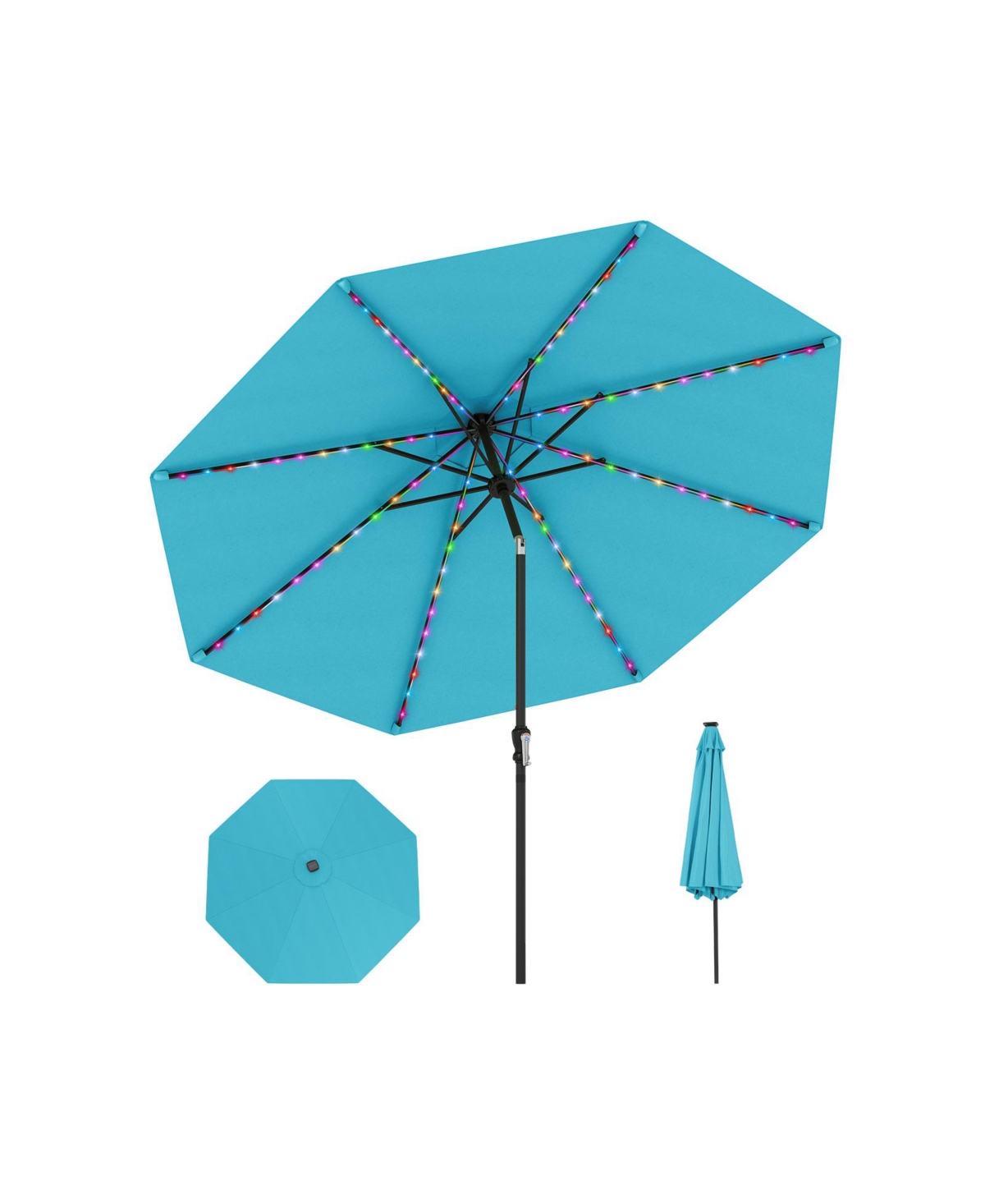 Click here for Gouun 10 feet Solar Patio Umbrella with 96 Multi-C... prices
