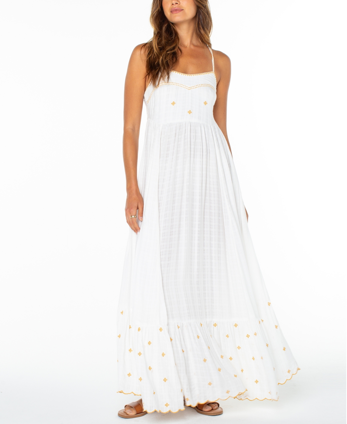 Click here for Roxy Womens Sunburst Sweetheart Neck Maxi Dress -... prices