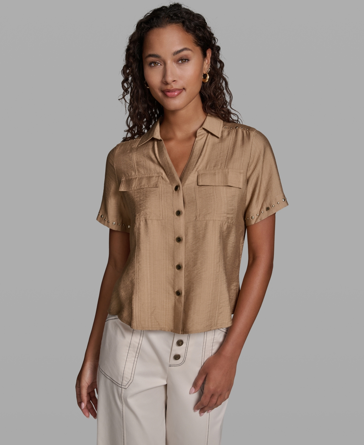 Click here for Karl Lagerfeld Paris Petite Short-Sleeve Blouse -... prices