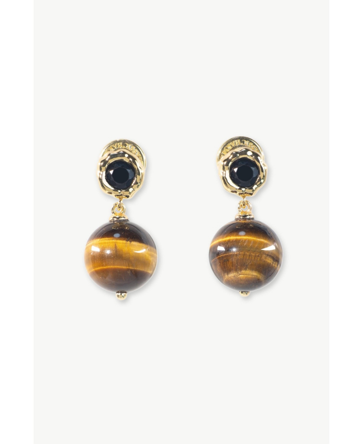 Click here for Classicharms Morgan Tigers Eye Beaded Earrings - G... prices