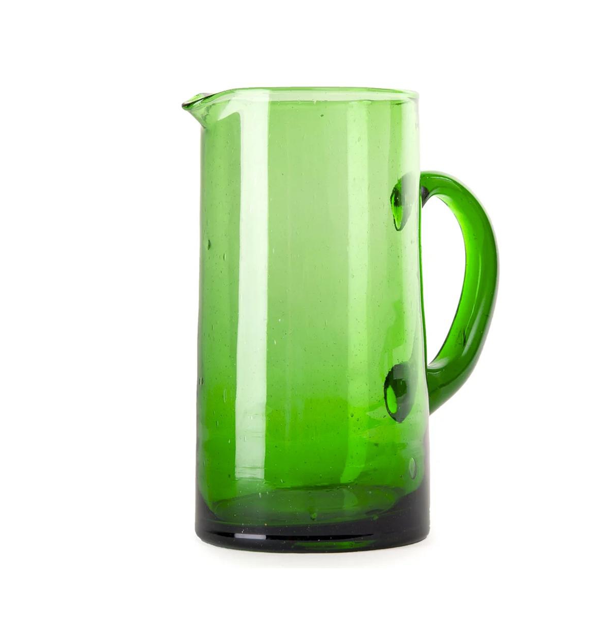 Click here for Verve Culture Glass Cone Jug - Green prices