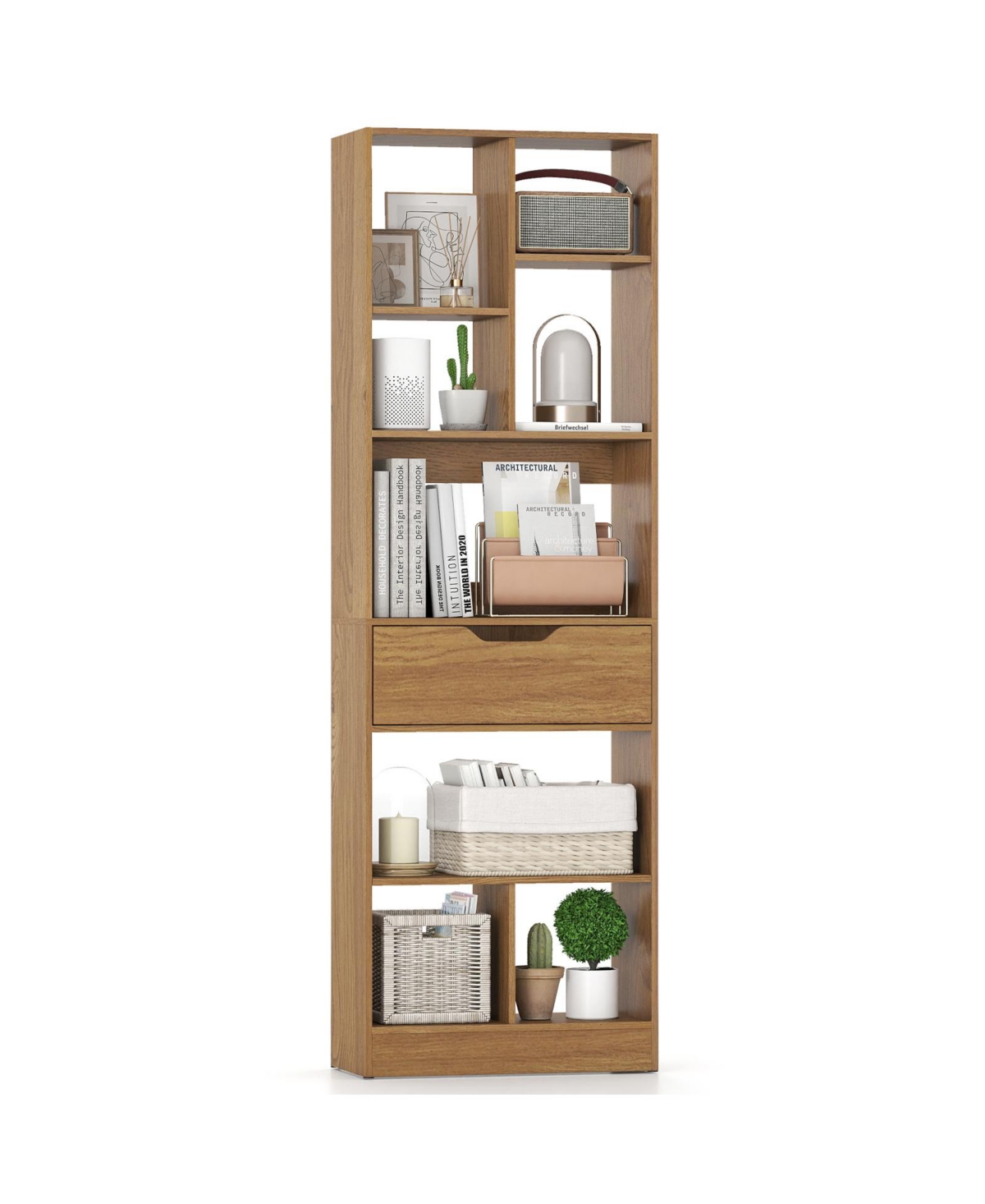 Click here for Gouun 8-Cube Freestanding Bookcase with Drawer - N... prices