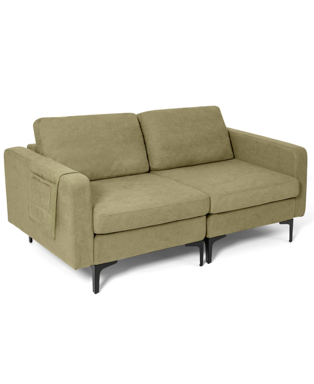 Click here for Gouun Faux Leather Loveseat Sofa with Side Storage... prices
